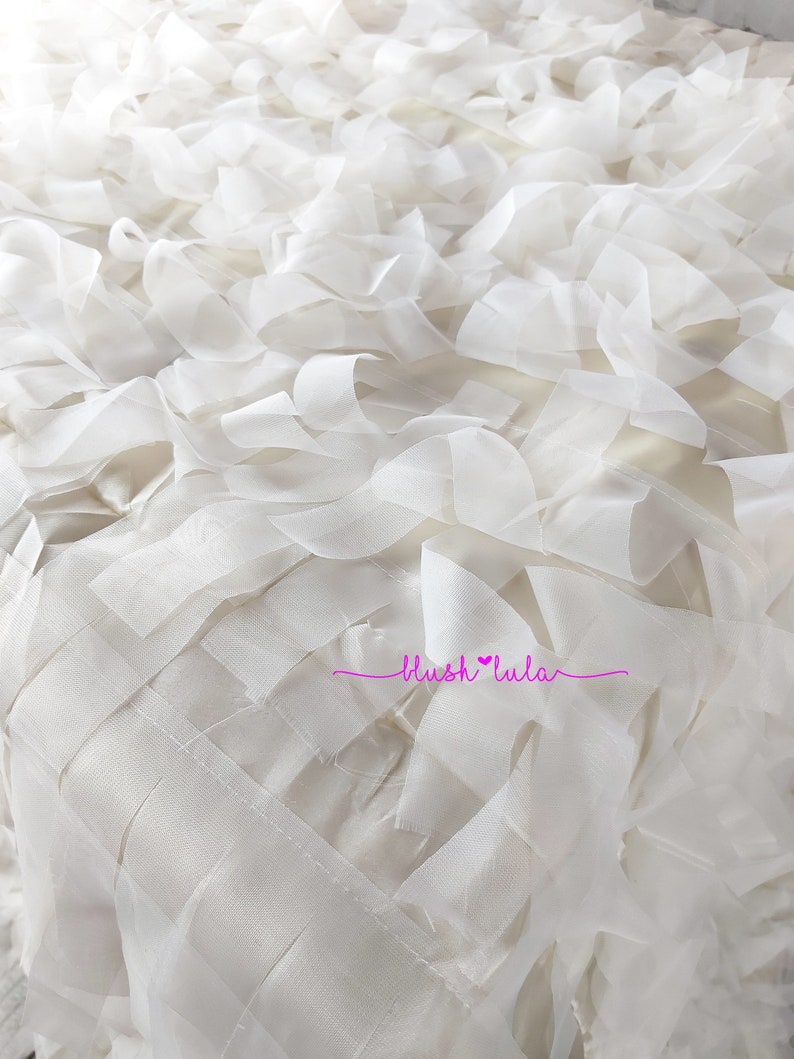 Ready to Ship DREAMY COUTURE Ivory Fringe Ruffle Tablecloth - Etsy