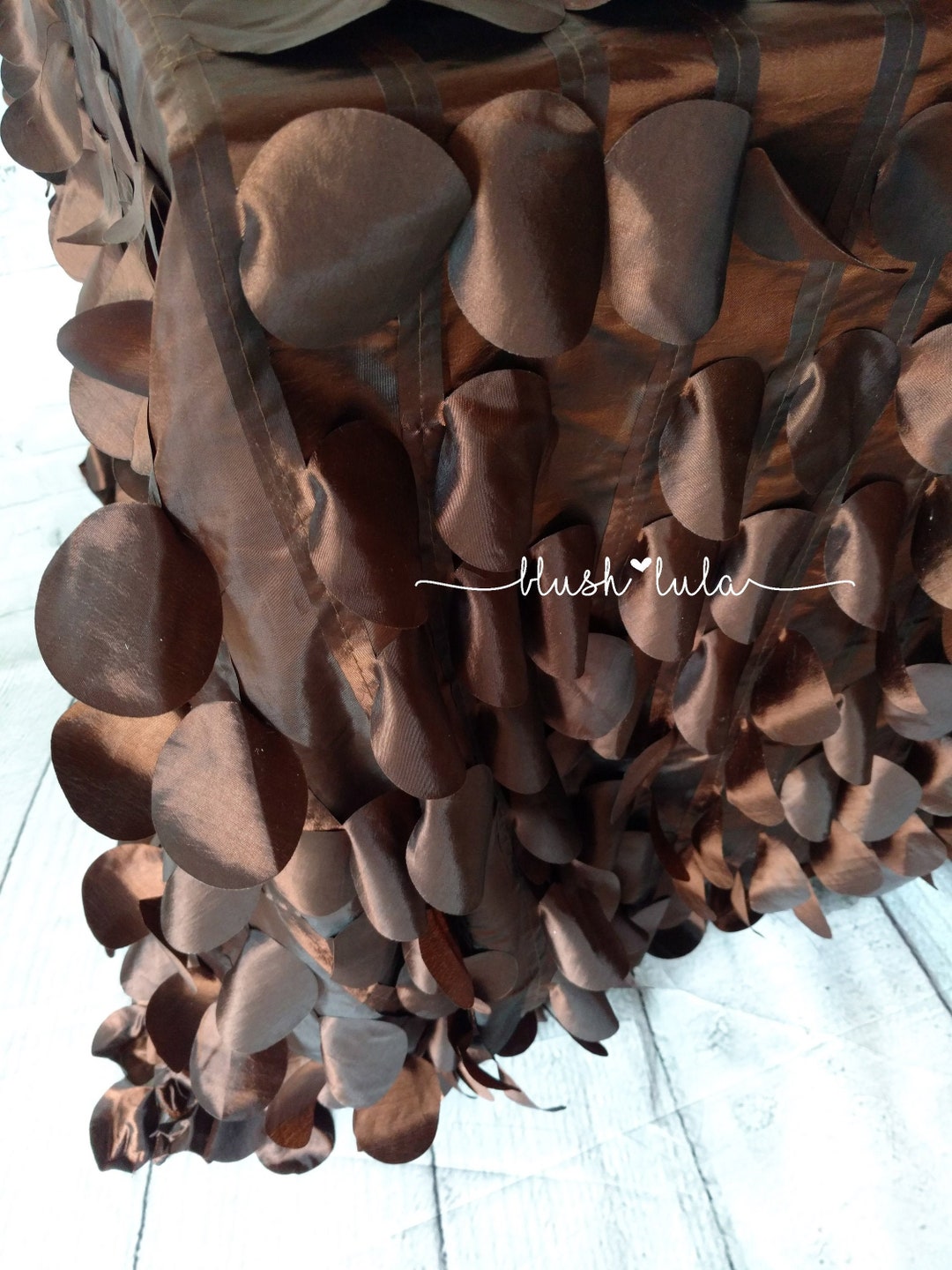 Chocolate [many Sizes] Ruffle Tablecloth Overlay, Dessert Cake Table ...