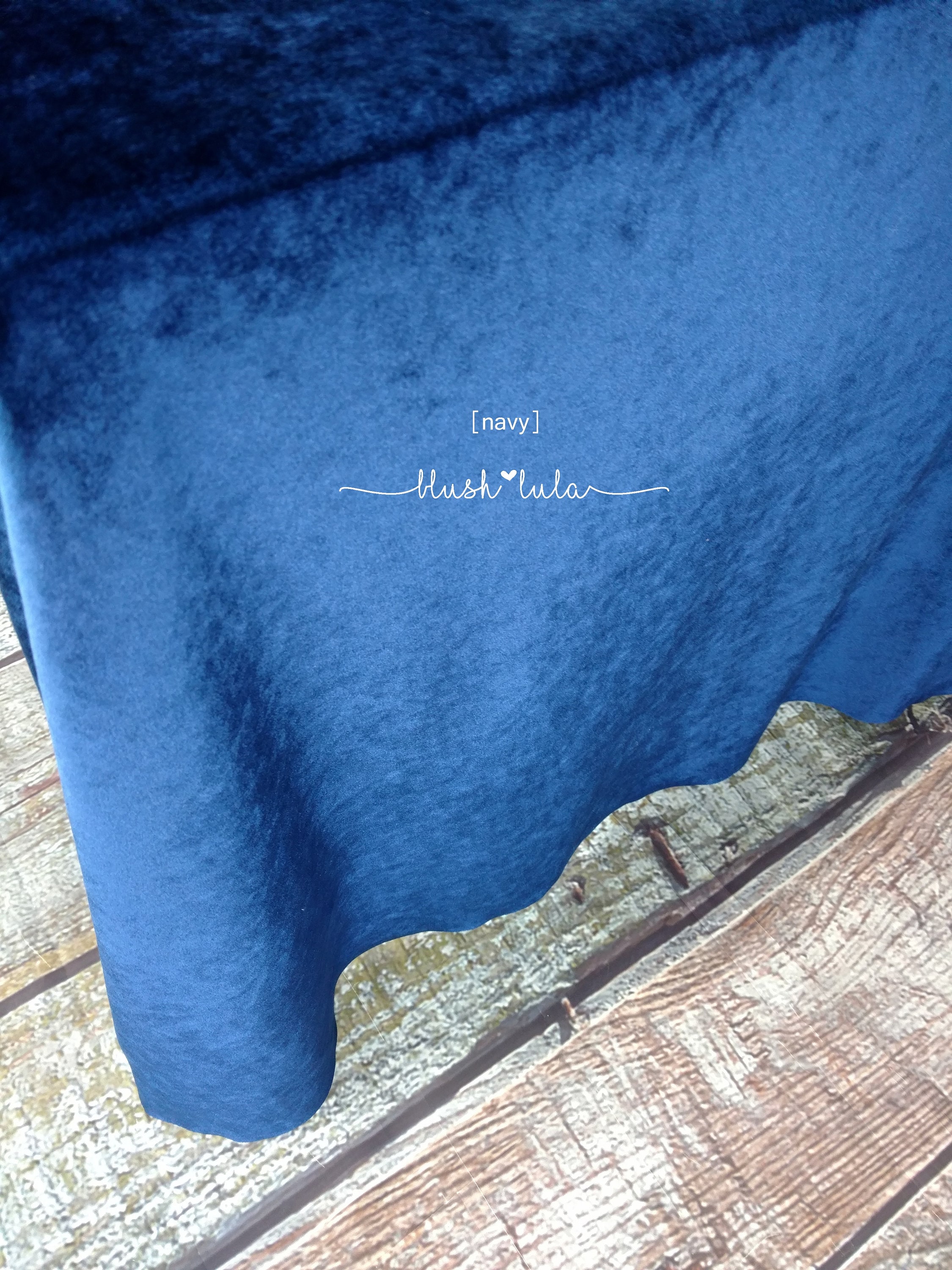 LUXE Navy Blue Velvet Tablecloth Overlay Linens - [many Sizes] Wedding ...