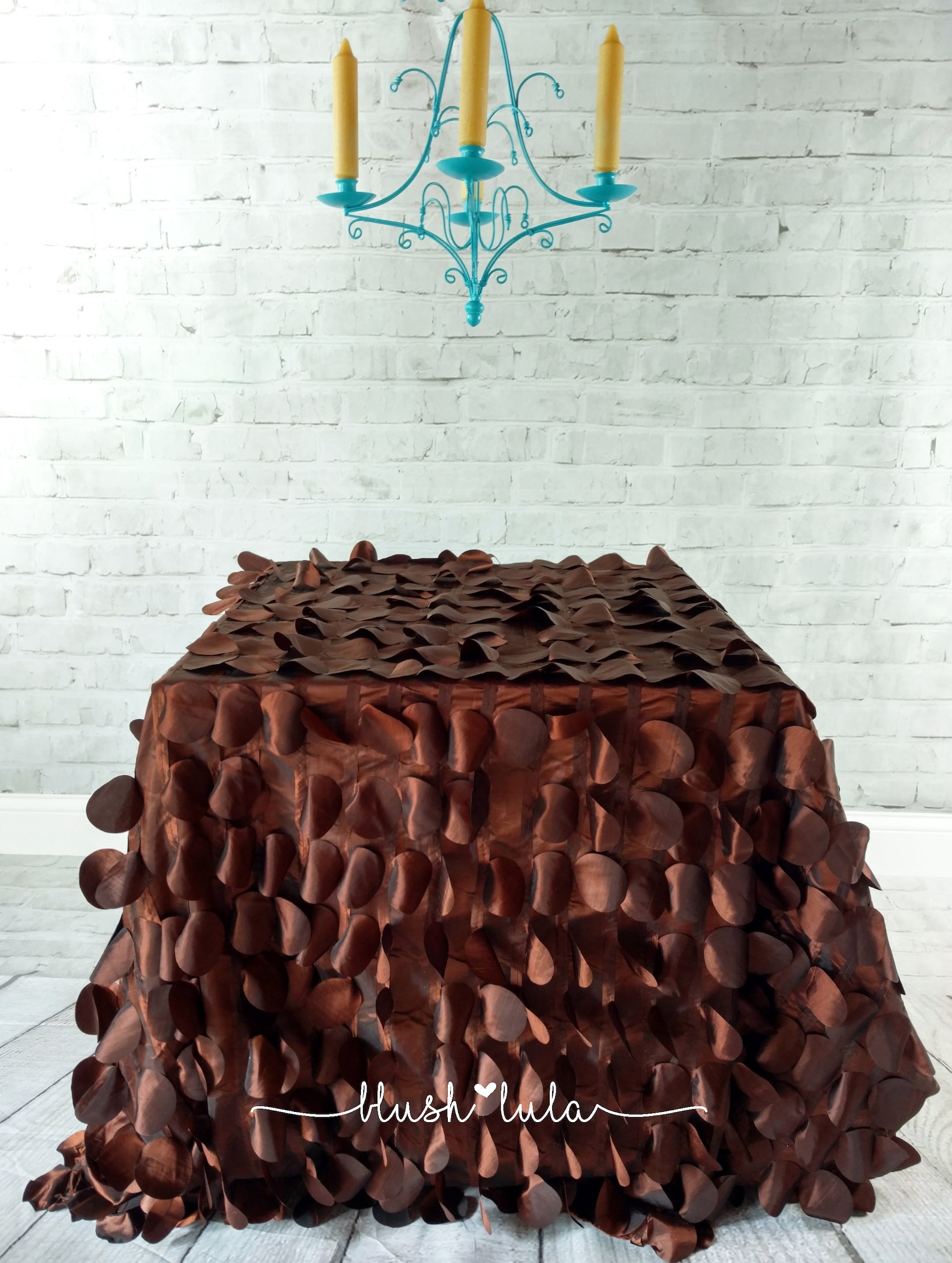 Chocolate [many Sizes] Ruffle Tablecloth Overlay, Dessert Cake Table ...