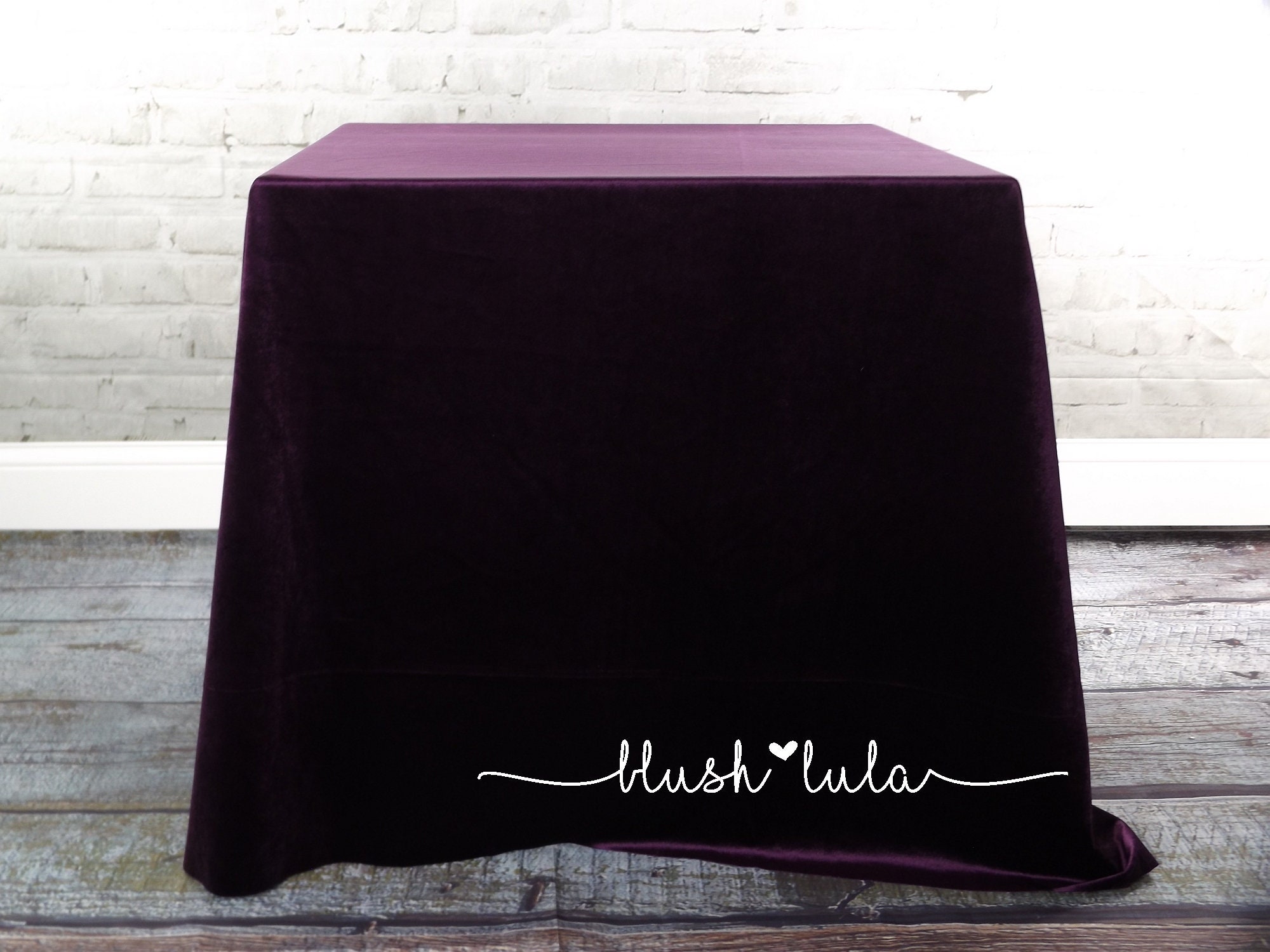 LUXE PLUM Velvet Tablecloth Overlay Many Sizes Premium - Etsy.de