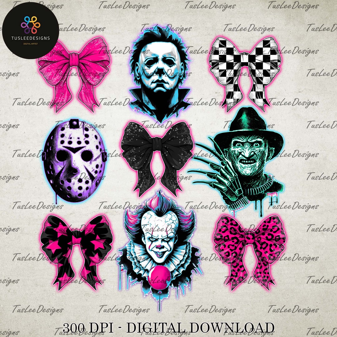 Horror Neon Coquette Pink PNG, Halloween Floral Png, Halloween Png ...