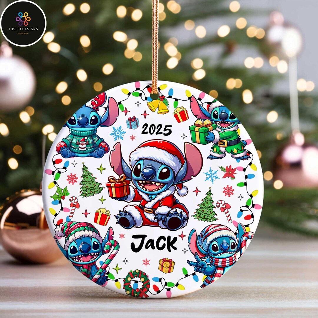 Custom Name Cartoon Christmas Ornament Png, Christmas Character Cartoon ...