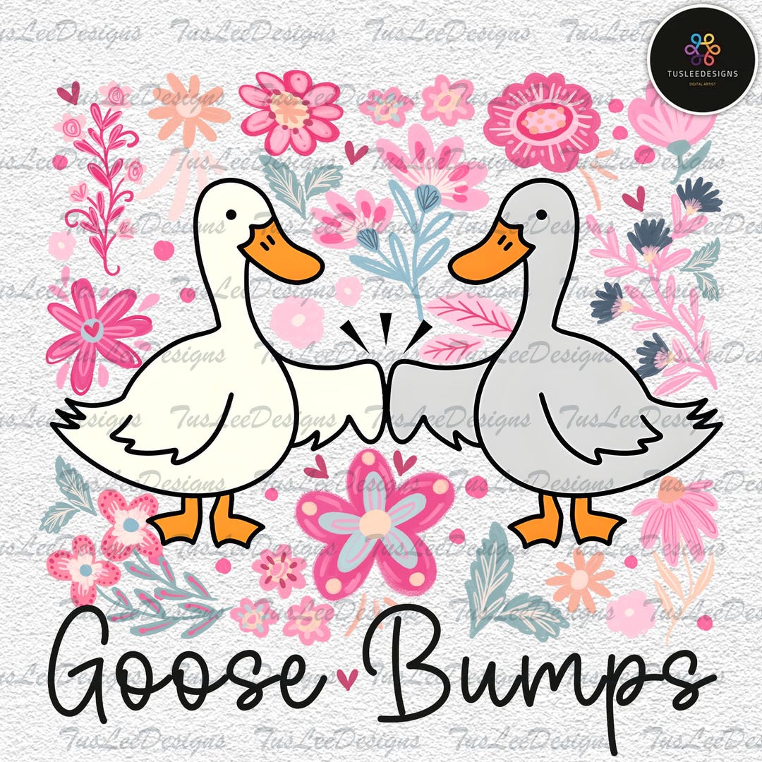 Silly Goose Bump Png, Boho Floral Png, Preppy Girly Png, Floral Goose ...