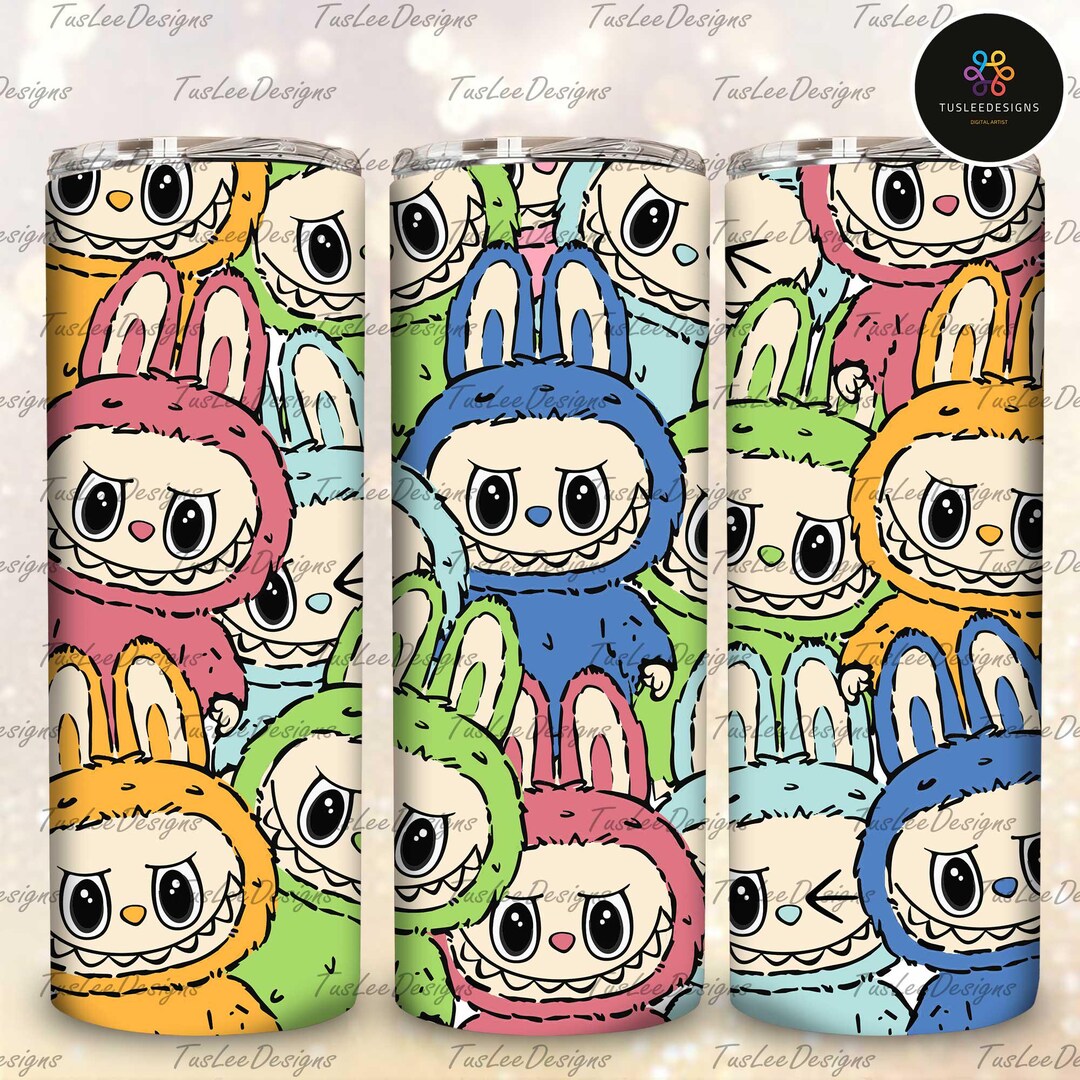 Funny Cartoon Character Wrap Design, Trending Pink Cartoon Character ...