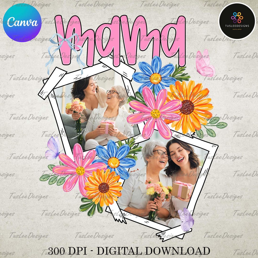 Jesus Mother's Day Canva Template, Custom Floral Mom Canva Frame ...