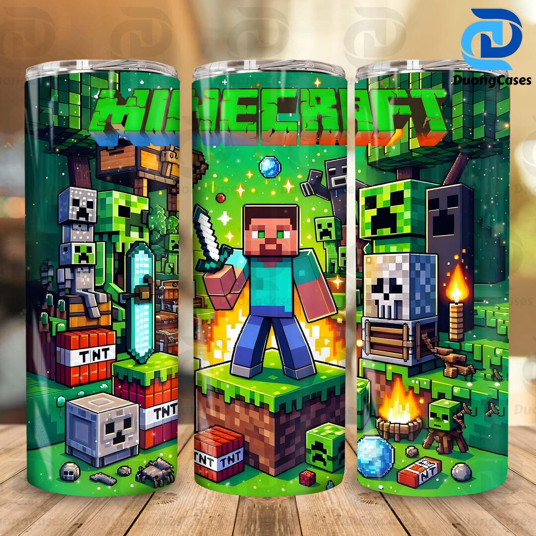 Game Characters Straight and Taper Tumbler Wrap, Cartoon Characters ...