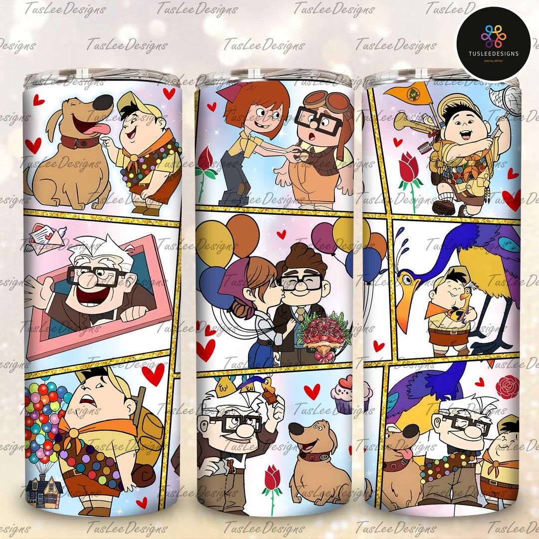Cartoon Valentine Characters Tumbler Design Png, Couple Valentine ...