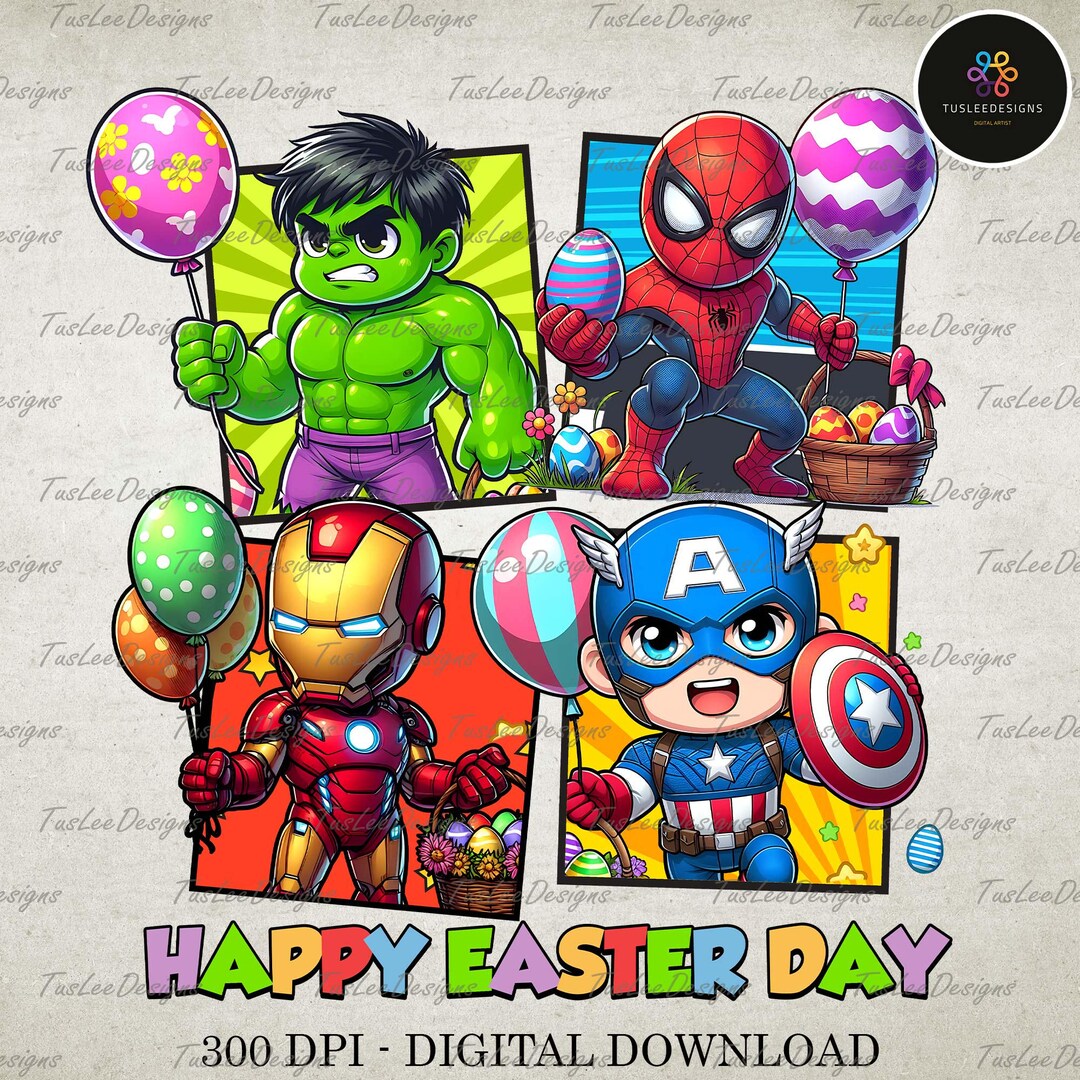 Happy Easter Superhero PNG, Funny Easter Png, Easter Kids Shirt Png ...