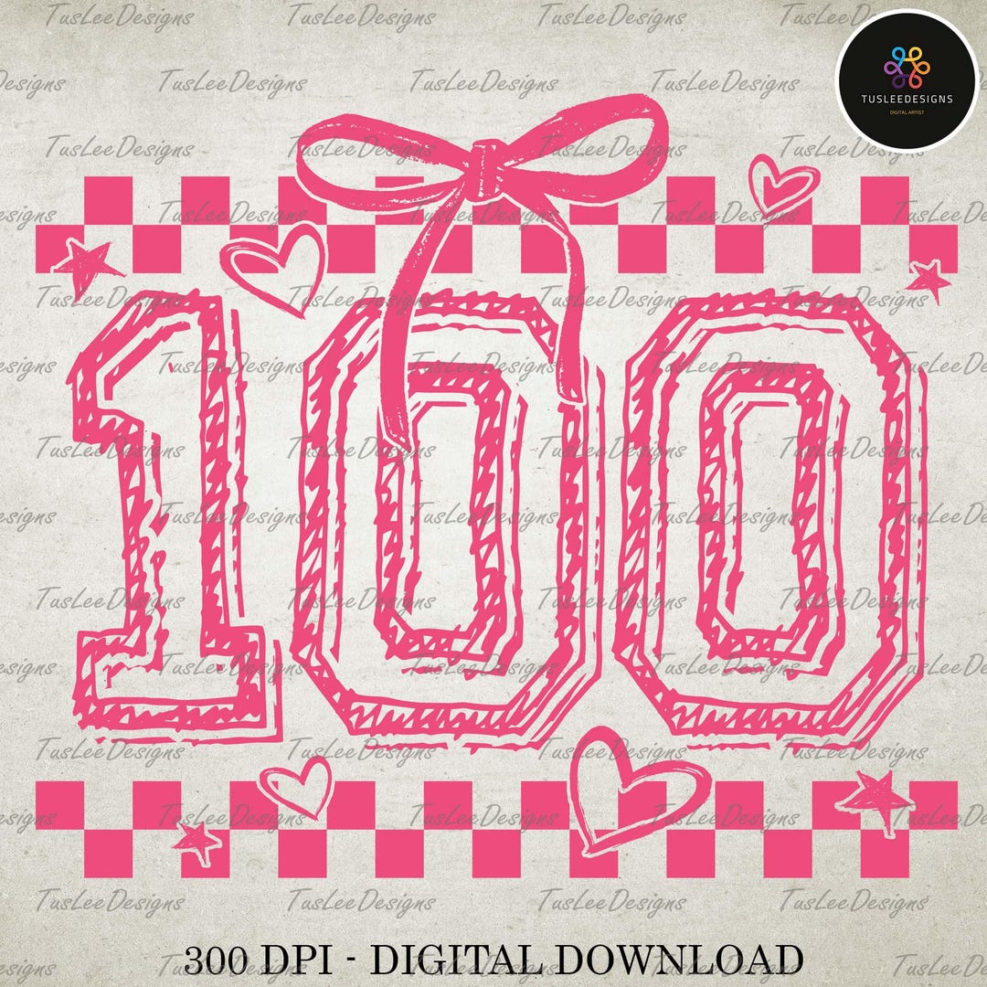 100 Days of School Coquette Bow Png, 100 Days Png Design, School ...