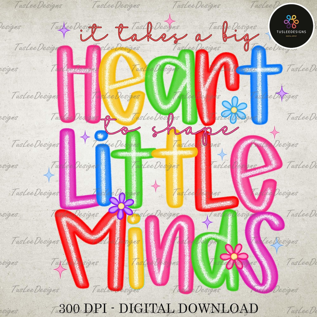 It Takes a Big Heart to Shape Little Minds PNG, Preppy Teacher Shirt ...