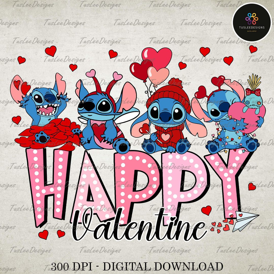 Happy Valentine Cartoon Characters Png, Pink Valentine Cartoon ...