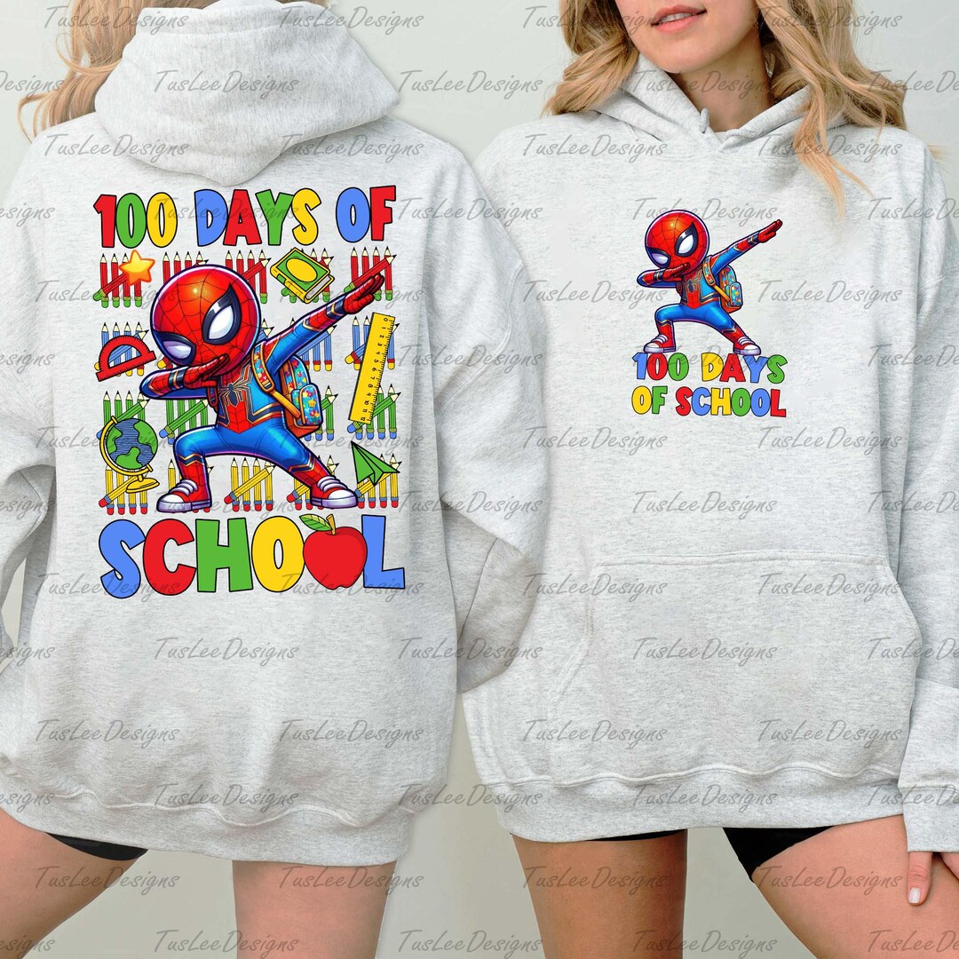 Spider Cartoon Character Dabbing Png, Happy 100 Days of School Png, 100 ...