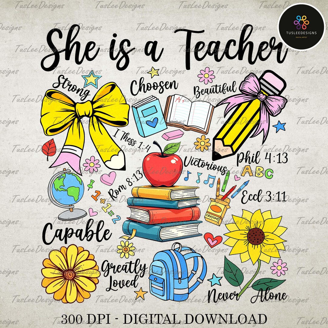 She is A Teacher Png, Teacher Mom Png, Christian Teacher Png, Bible ...
