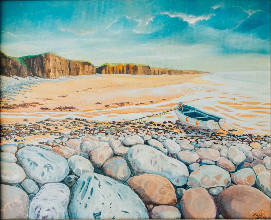 Over Pebbles and Wrinkled Sand Original Oil Painting - Etsy
