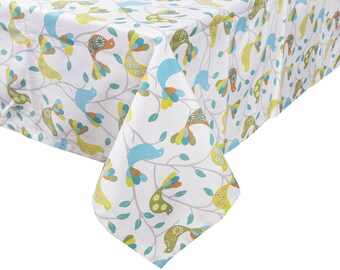 Teal tablecloth | Etsy