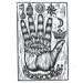 The Philosopher's Hand Woodcut Art Print - Hand of Mystery Print Occult ...
