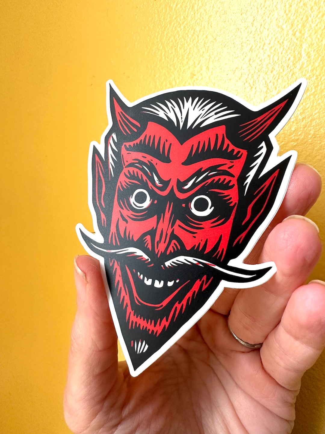 Devil Sticker - Red Devil Bumper Sticker - Devil Decal - Waterproof ...