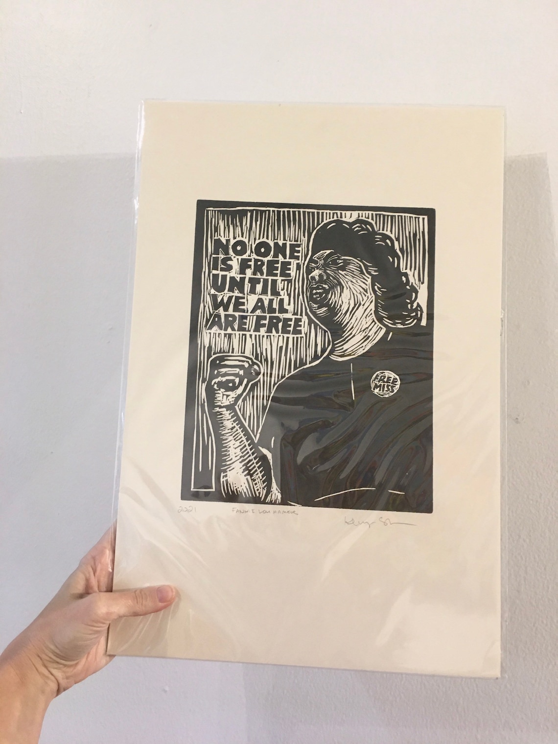 Fannie Lou Hamer Linocut Art Print Black History Activist - Etsy