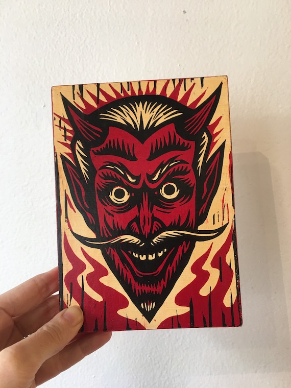 Vintage Devil Art Vintage Halloween Devil Graphic By LMHDesigns