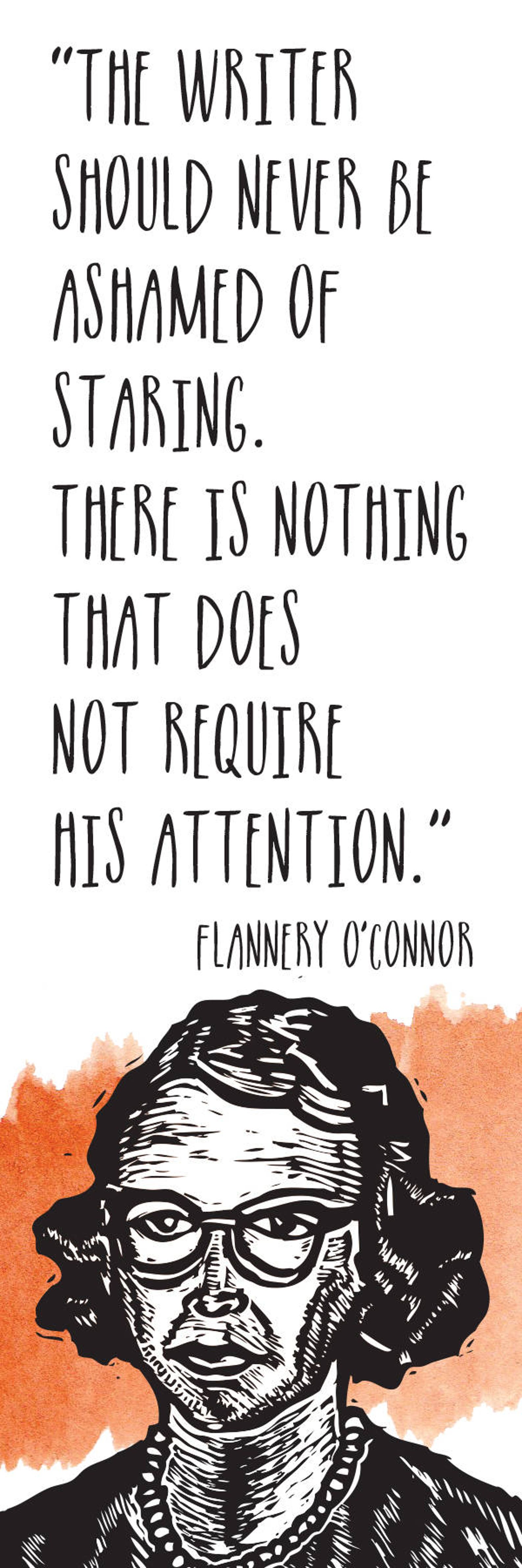 Flannery O'connor Bookmark - Author Quote - Bookmark - Bookmarks ...