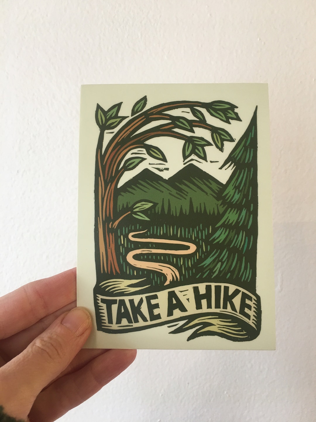 Hiking Sticker - Trail Sticker for Car - Tree Sticker for Car - Sticker ...