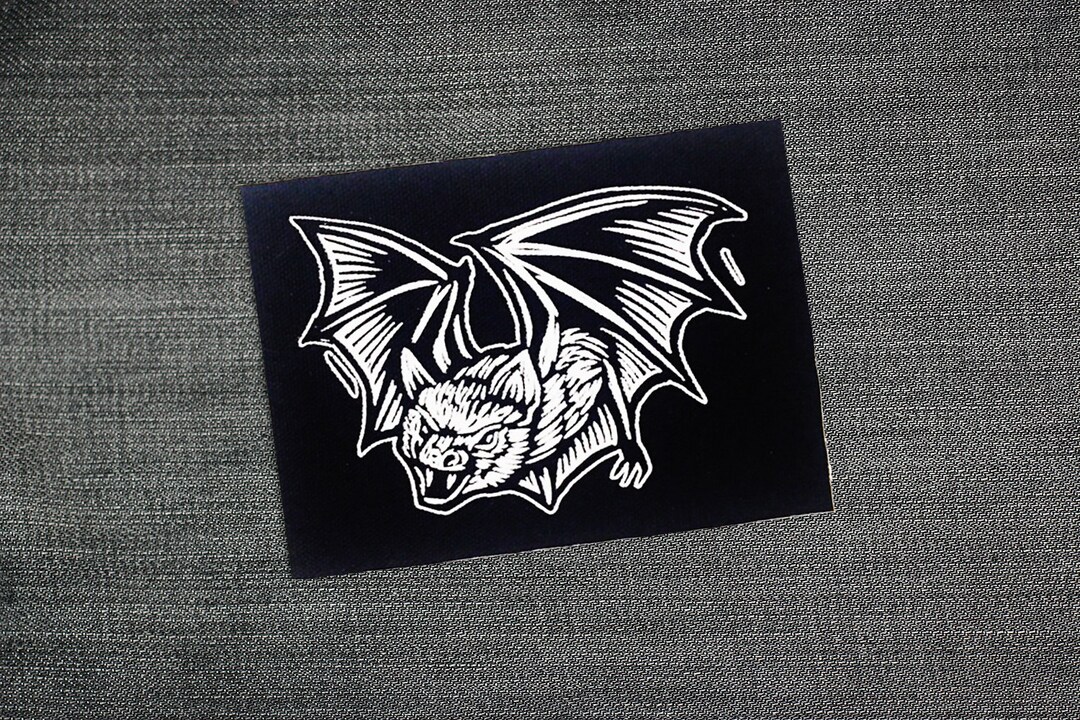 Bat Patch - Black and White Patches - Patches for Back Packs - Patches ...