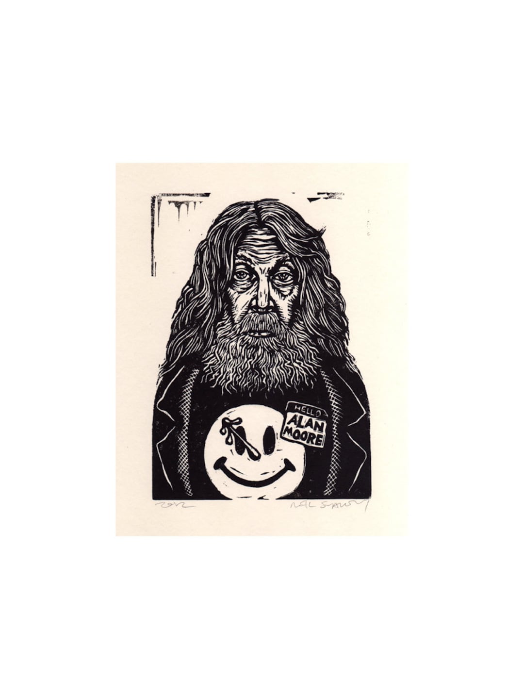 Alan Moore Art Print Author Art Print Comic Book Art - Etsy