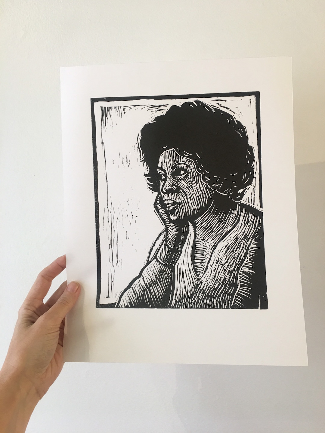 Toni Morrison Linocut Print Portrait -american Authors Literary Wall ...
