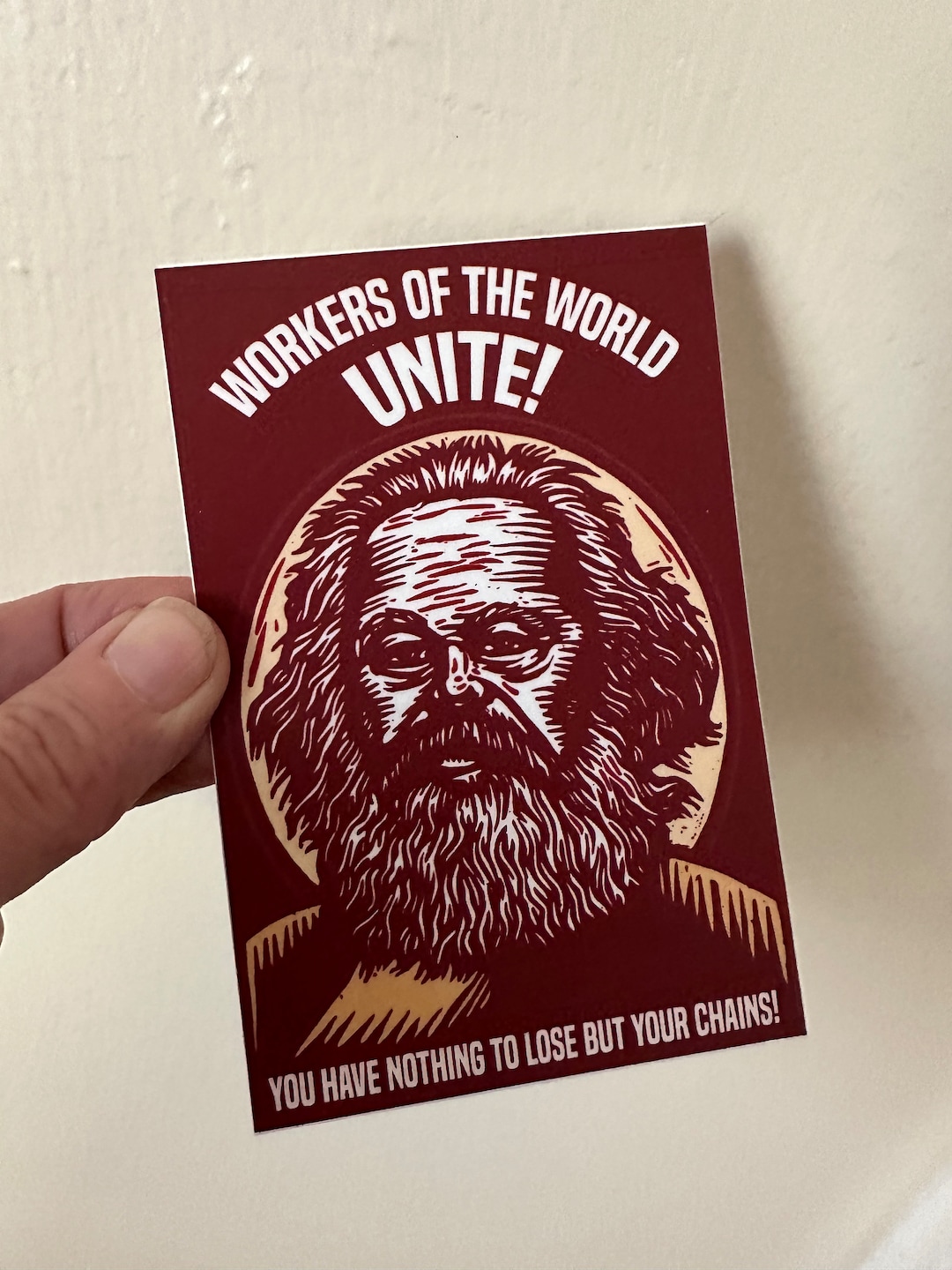 Karl Marx Sticker Workers Rights Bumper Sticker Laptop Sticker Activist ...