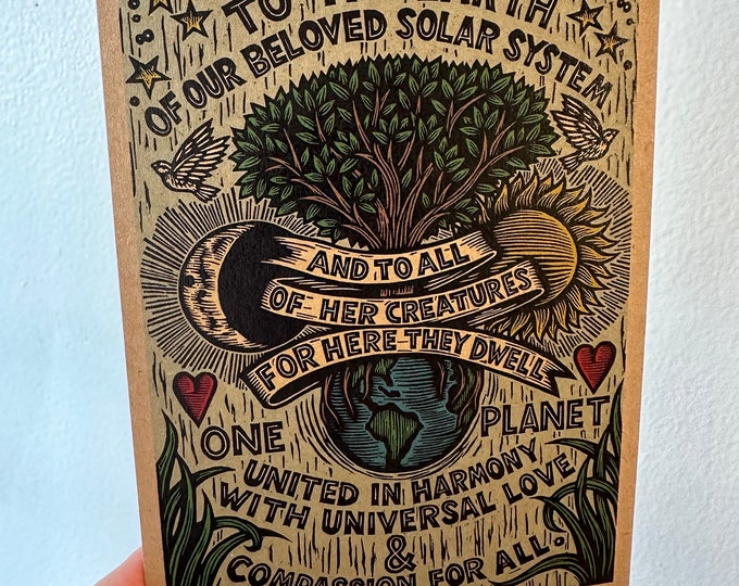 Earth Day I Pledge Allegiance to the Earth Poster Global Awakening ...