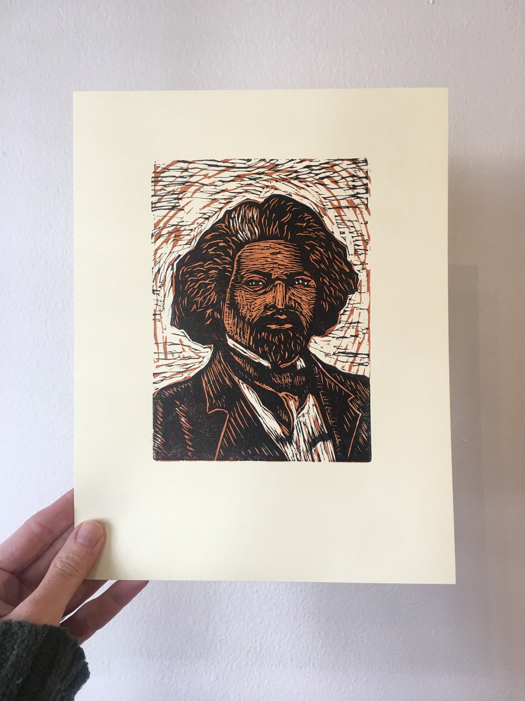 Historical Figures Wall Art Frederick Douglass Portrait Print History ...