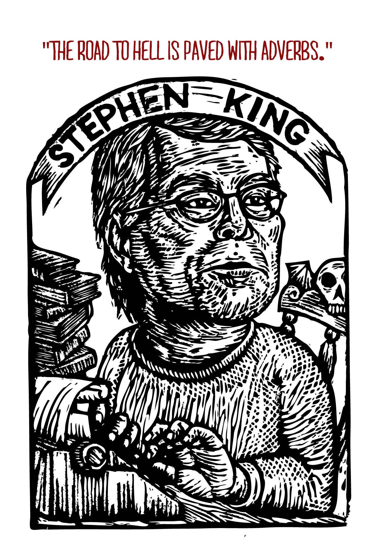 Set of 4 Author Postcards Vonnegut Flannery O'Connor | Etsy