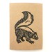 Skunk Linocut Greeting Card Hand Printed Kraft Paper Card - Etsy