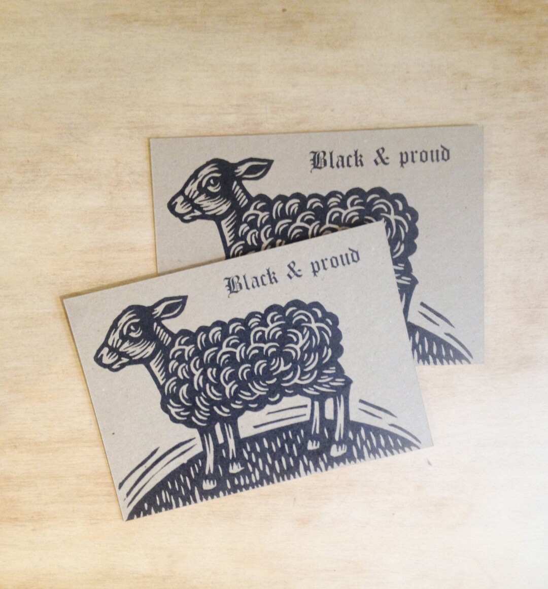 Postcards Black Sheep Postcards Black Sheep Letterpress - Etsy