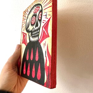 Original Art Skull - Weirdcore - Psychedlic Art - Goth Decor - Vampire ...