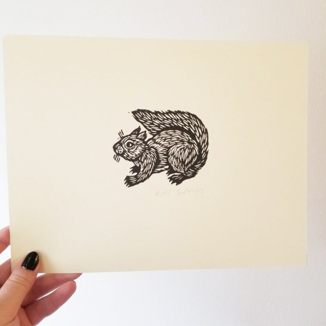 Squirrel Art - Gallery Wall Prints - Children's Room Decor - Animal Art ...