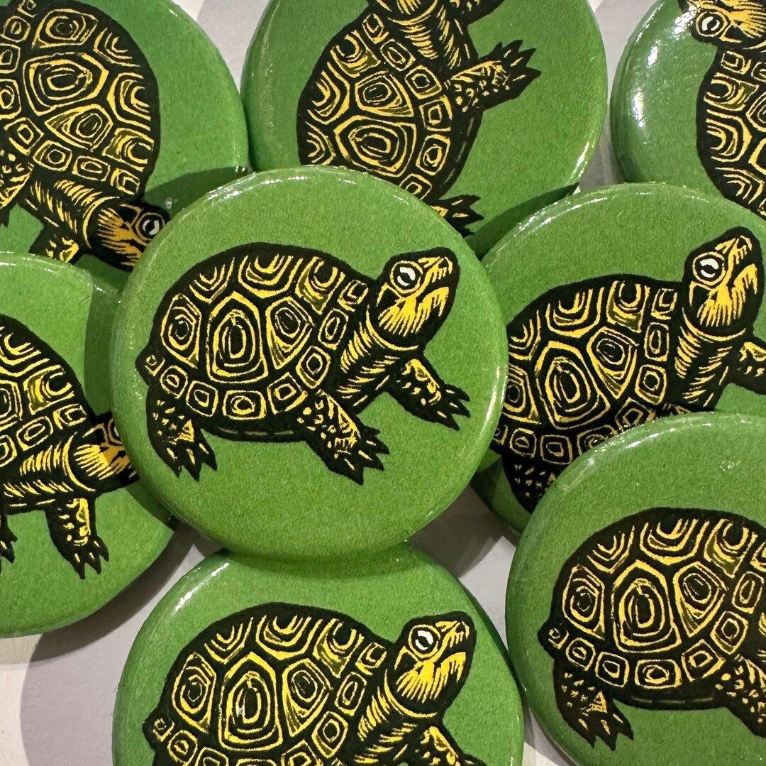 Turtle Button - Button for Jacket, Buttons for Backpack, Pinback Button ...