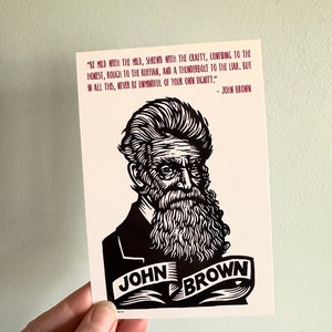 John Brown 4x6 Postcard - Gift for History Teacher - Motivational Quote ...