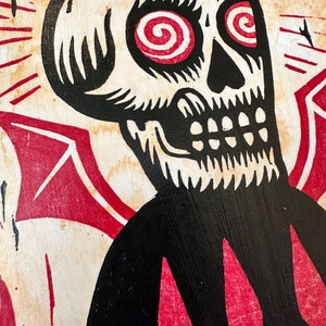 Original Art Skull - Weirdcore - Psychedlic Art - Goth Decor - Vampire ...