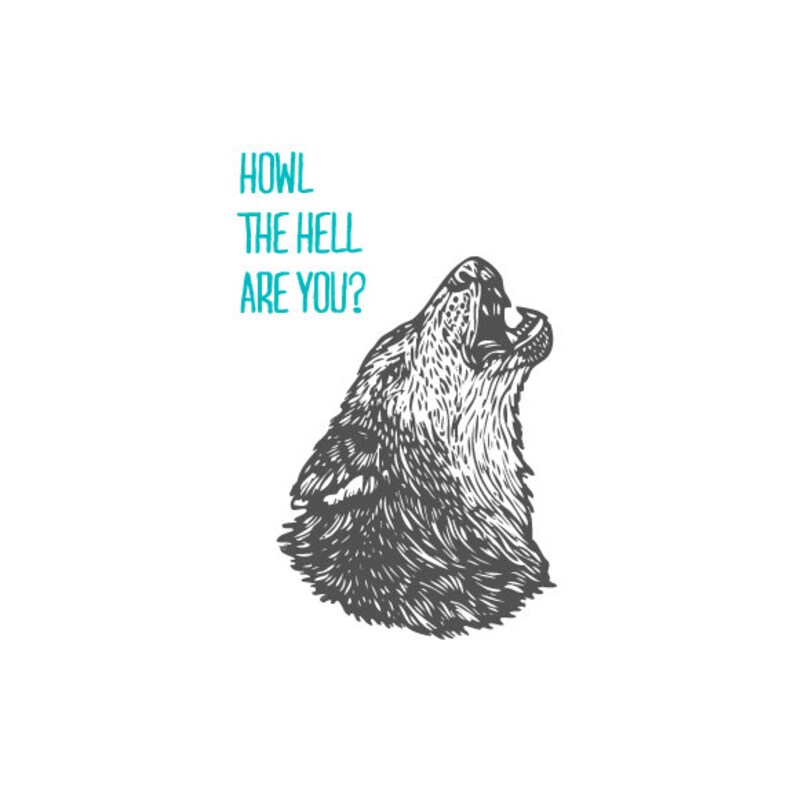 Wolf Art Digitally Printed Paper Postcard Funny Postcards | Etsy