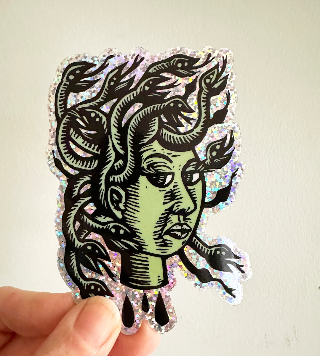 Medusa Sticker Glitter Stickers Goddess Sticker Car Stickers Water ...