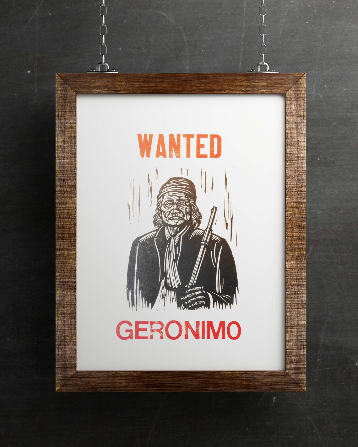 Geronimo Art Print Inspirational Wall Art Historical Art - Etsy