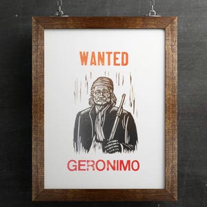 Geronimo Art Print Inspirational Wall Art Historical Art - Etsy