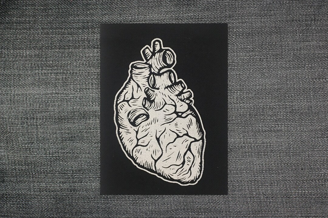 Anatomical Heart Patch Patches for Jackets Heart Badge Sew on Patches ...