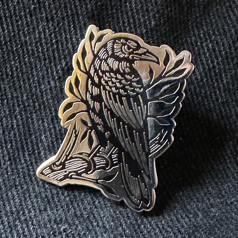 Raven Enamel Pin - Etsy