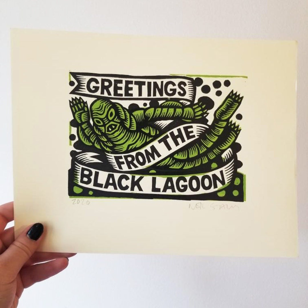 Art Print for Horror Goth Decor - Creature From the Black Lagoon Art ...