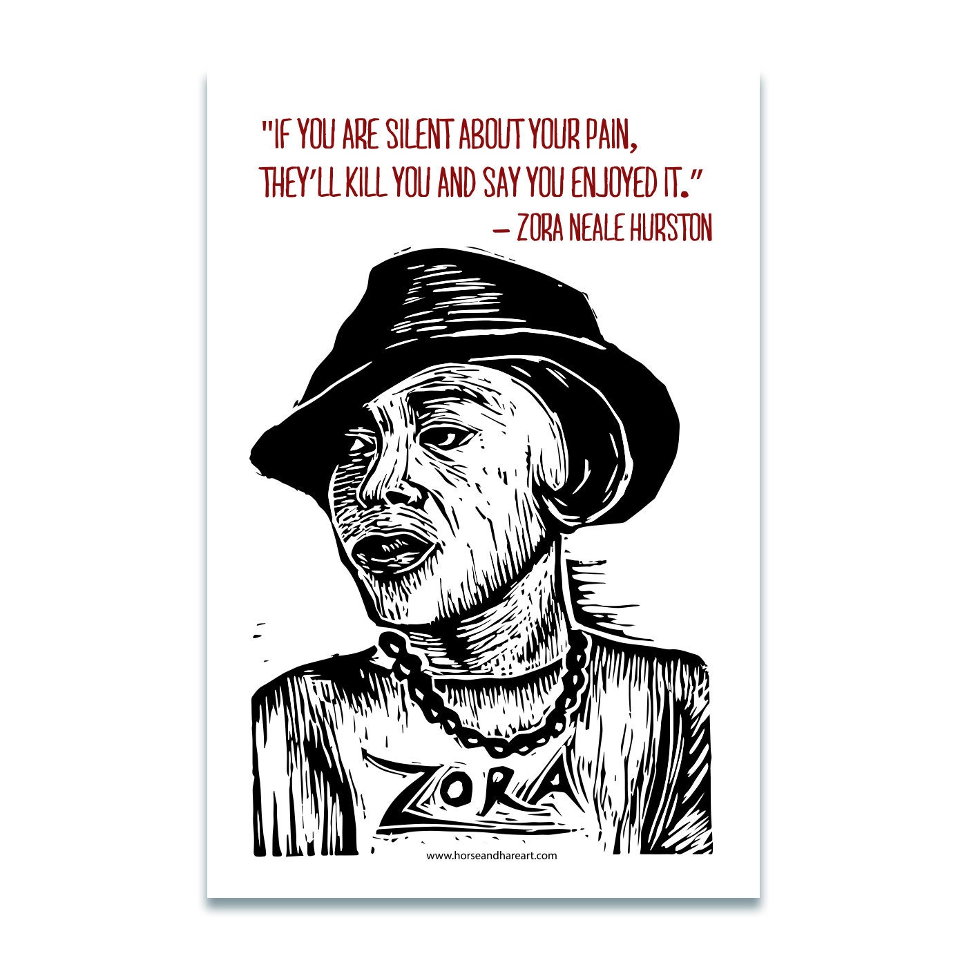 Zora Neale Hurston Postcard Author Quote Postcard African Etsy