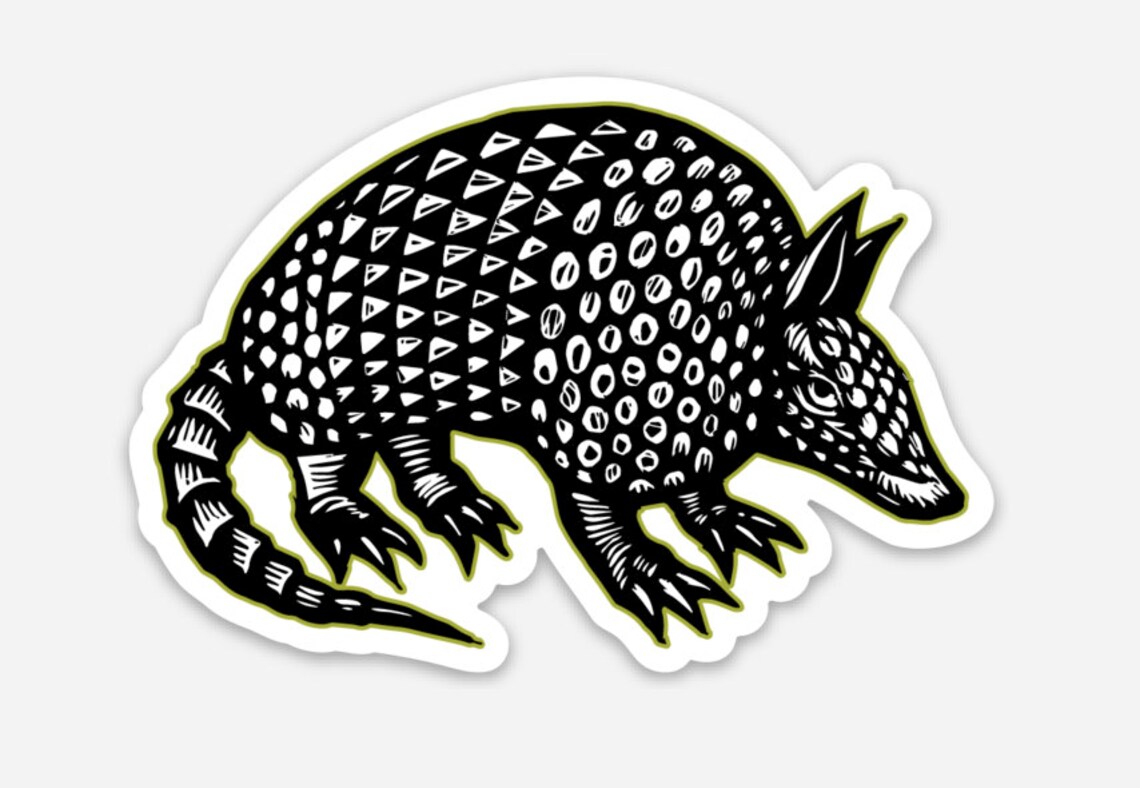 Armadillo Sticker Waterproof Vinyl Die Cut Sticker for - Etsy