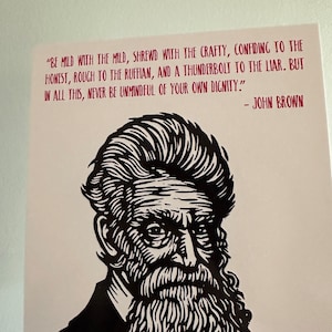 John Brown 4x6 Postcard - Gift for History Teacher - Motivational Quote ...